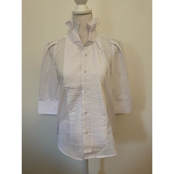 Kate McHale Jensen | Tops | Kate Mchale Jensen Tux Rework White Button ...